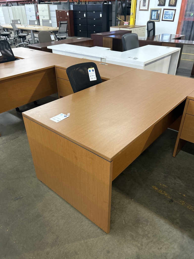 36x72 LH L-Desk Honey | LW Office Furniture in Cincinnati, Lexington ...