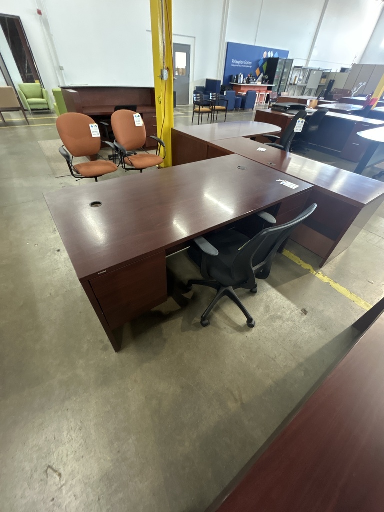 36x72 Hon Dble Ped Desk Mahogany | LW Office Furniture in Cincinnati ...