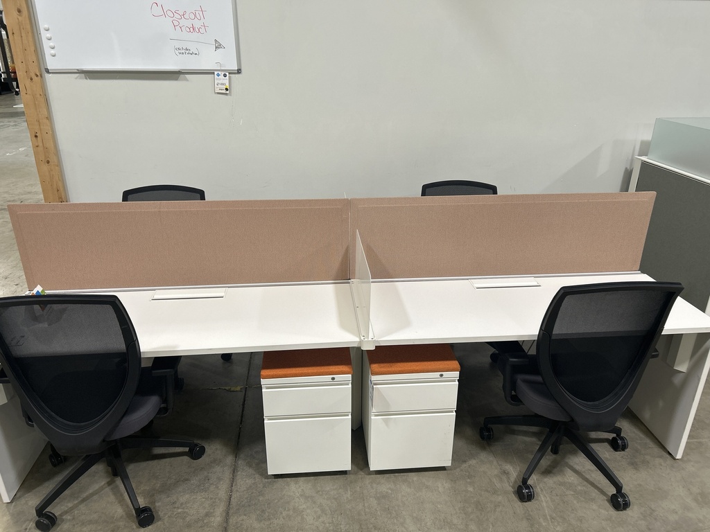 Herman Miller (4) Person Pod - 4'x10' White | LW Office Furniture in ...