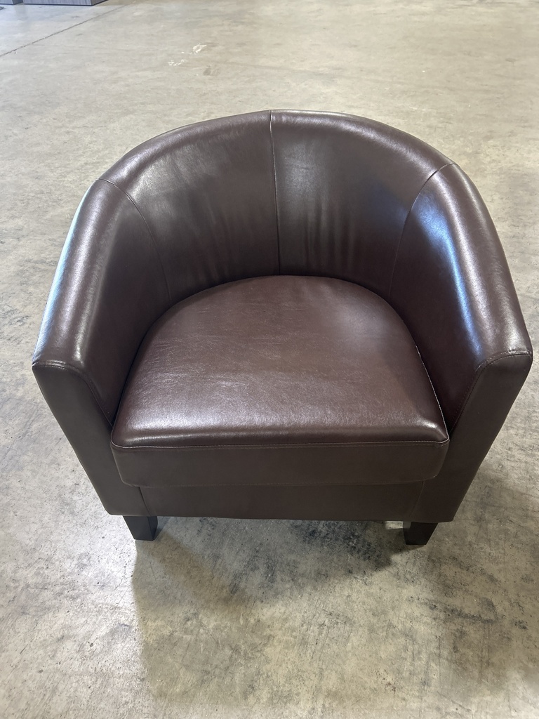 Arm Chair - Brown Vinyl | LW Office Furniture in Cincinnati, Lexington ...