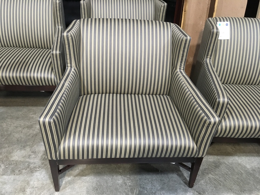 Oversized Reception Chairs Grey Striped | LW Office Furniture in ...